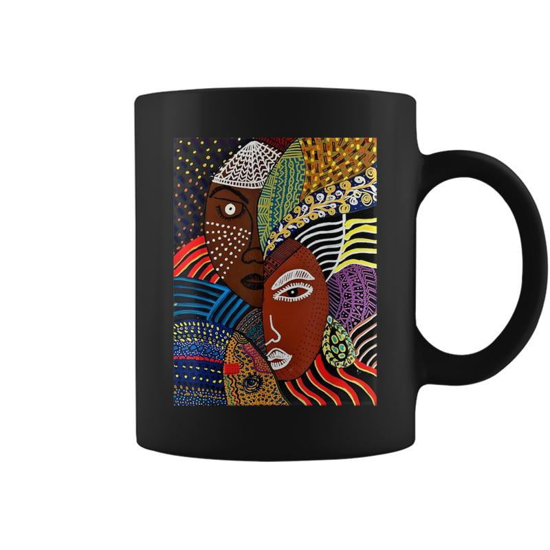 Abstract Brown Skin African American Tribal Mask Black Coffe - Walmart.com