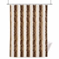 Abstract Brown Stripes Shower Curtain, Dreamy Brown White Striped ...