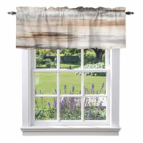 Abstract Brown Valances for Windows, Gradient Modern Street Art ...