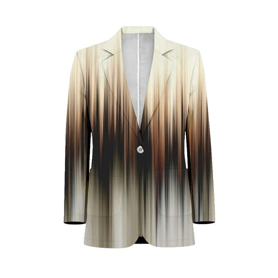 Abstract Brown Vertical Lines Art Men Blazers Slim Clothing Summer ...