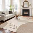 Abstract Brown Washable Area Rug 6x9 Boho Botanical Rustic Branch ...