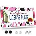 Abstract Brushstroke Pattern Designs Aluminum License Plate Frame ...