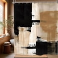 Abstract Brushstroke Shower Curtain,Modern Minimalist Contemporary ...