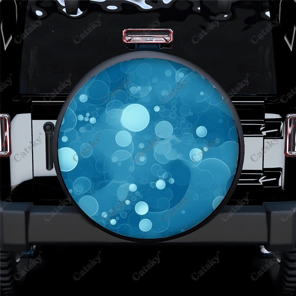 Abstract Bubble Flower Polyester Universal Spare Wheel Tire Cover ...