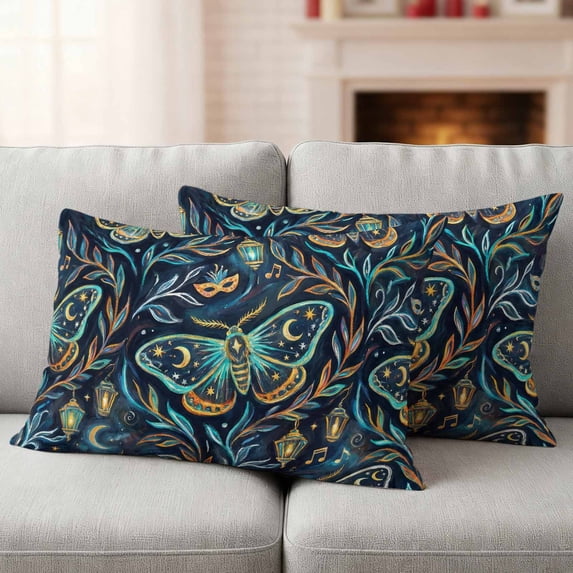 Abstract Butterfly Outdoor Waterproof Throw Pillow Covers 20x12 Set of ...