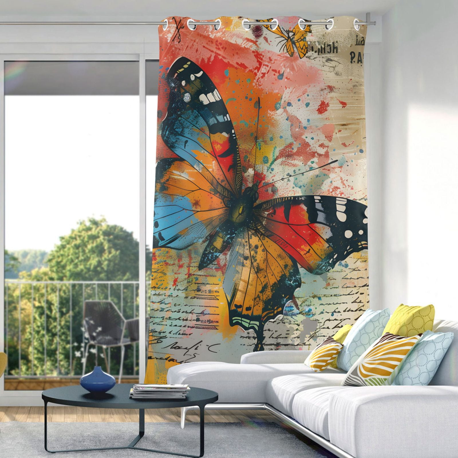 Abstract Butterfly Paper Blackout Curtain Panels Drapes Privacy Assured ...