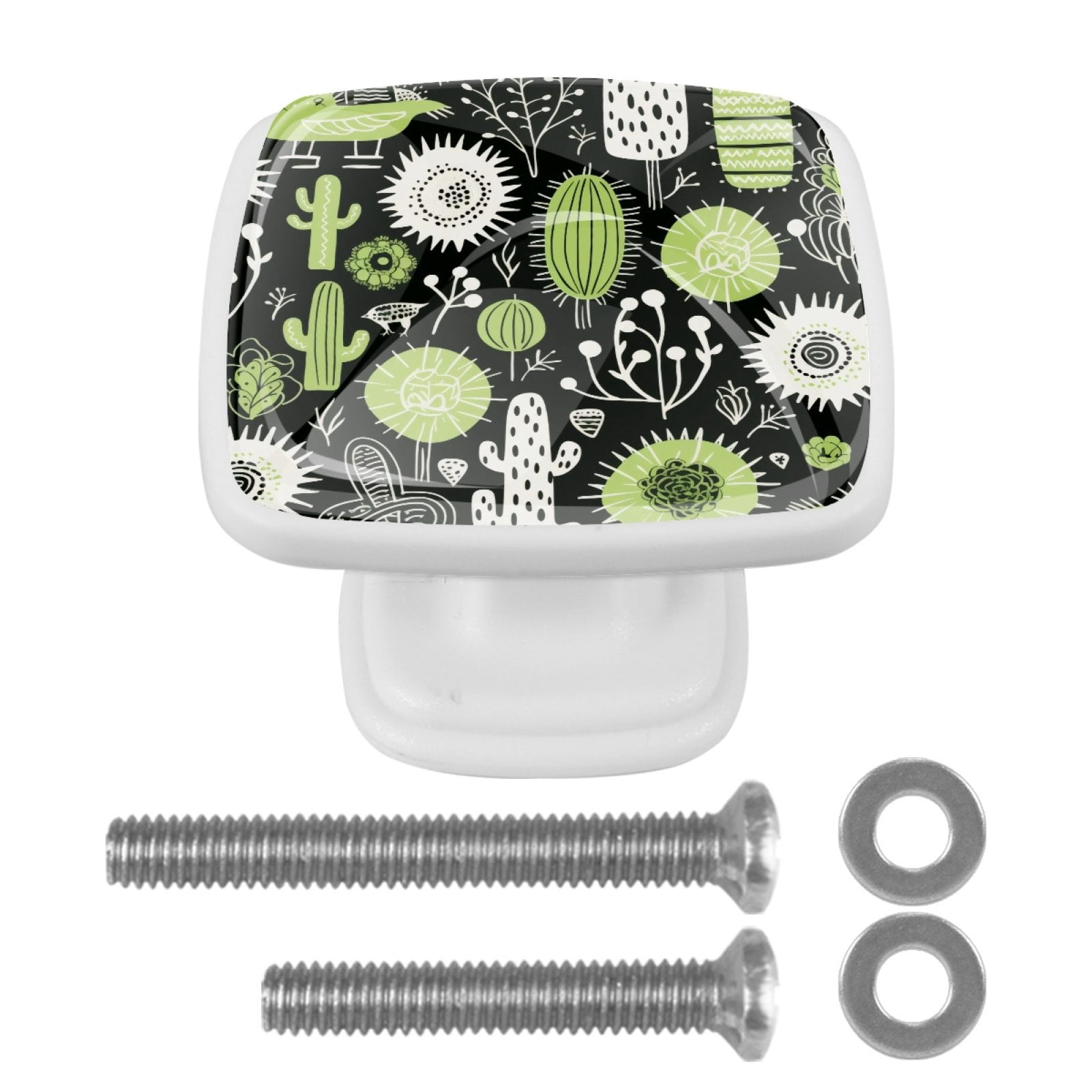 Abstract Cactus Flower Cabinets Door and Drawers Knobs Pulls,Furniture ...