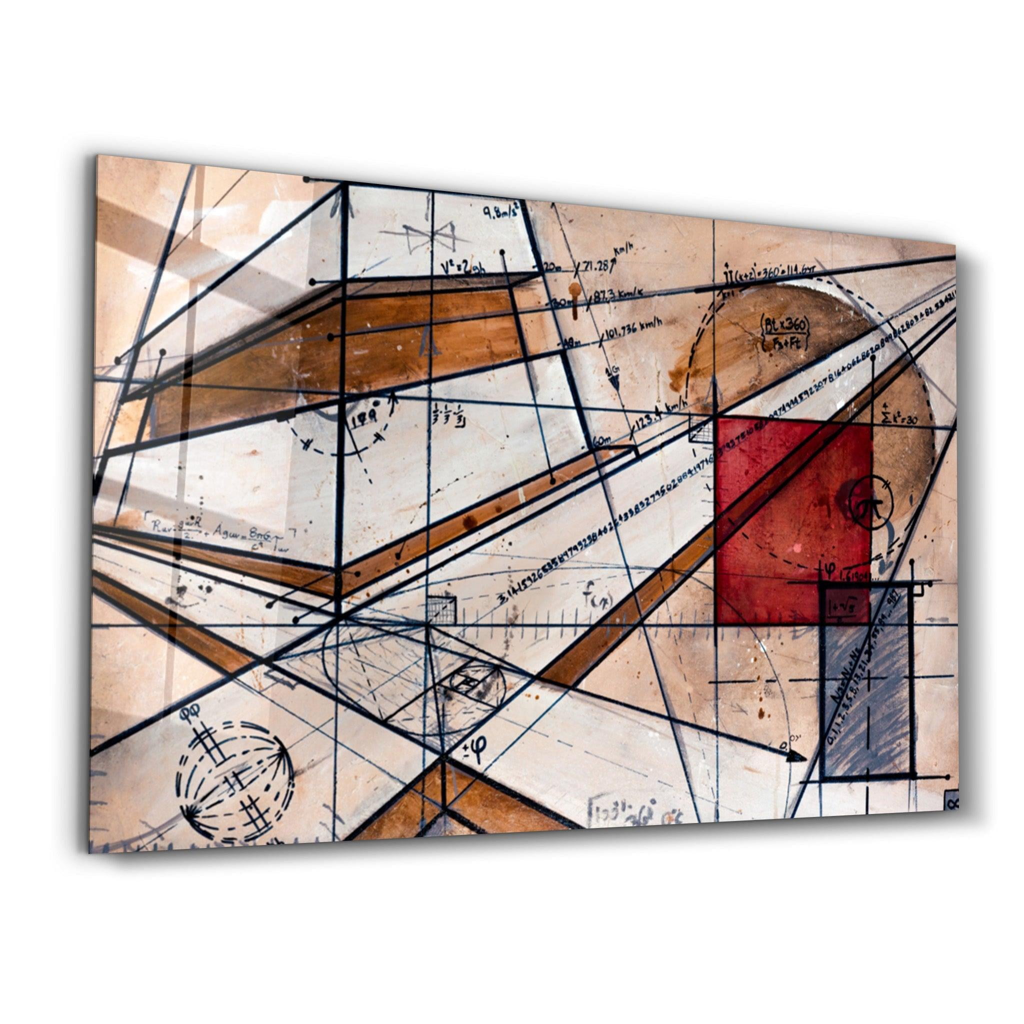 Abstract Calculus | Glass Wall Art - Walmart.com