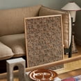 Abstract Calligraphy Wall Art With Layered Symbols And Warm Earth Tones ...