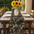 Abstract Camouflages Texture Table Runner 90 Inch Long Retro Camo ...
