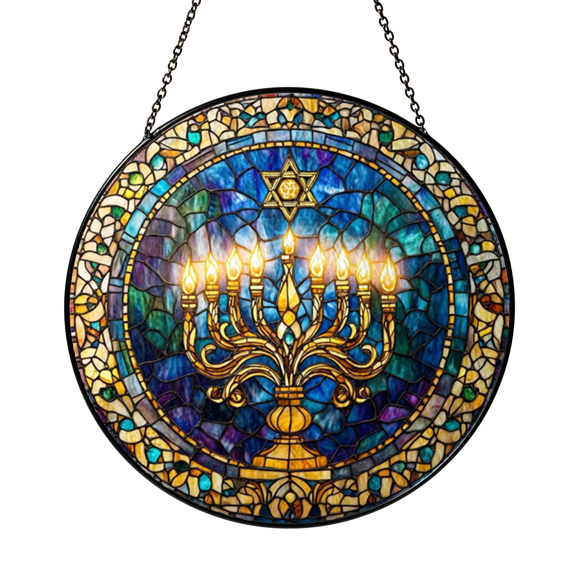 Abstract Candle Shape Glass Suncatcher – Home Window Hanging - Walmart.com
