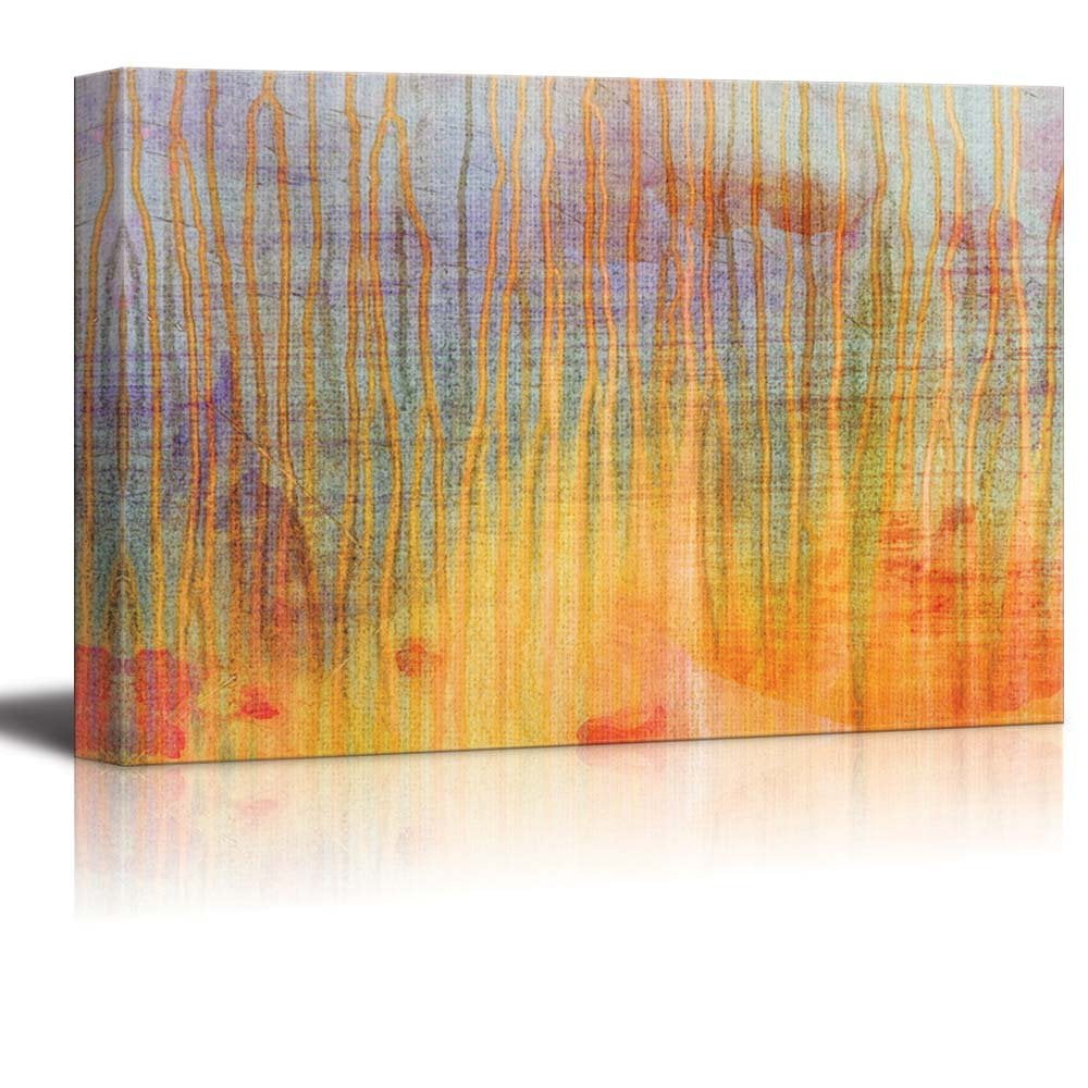 Abstract Canvas Art - Tall Trees in Forest - Giclee Print Modern Wall ...