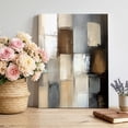 Abstract Canvas Wall Art for Living Room, Brown Beige Black Distressed ...