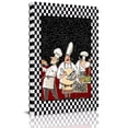 Abstract Canvas Wall Art for Living Room, Cartoon Style Chef Black and ...