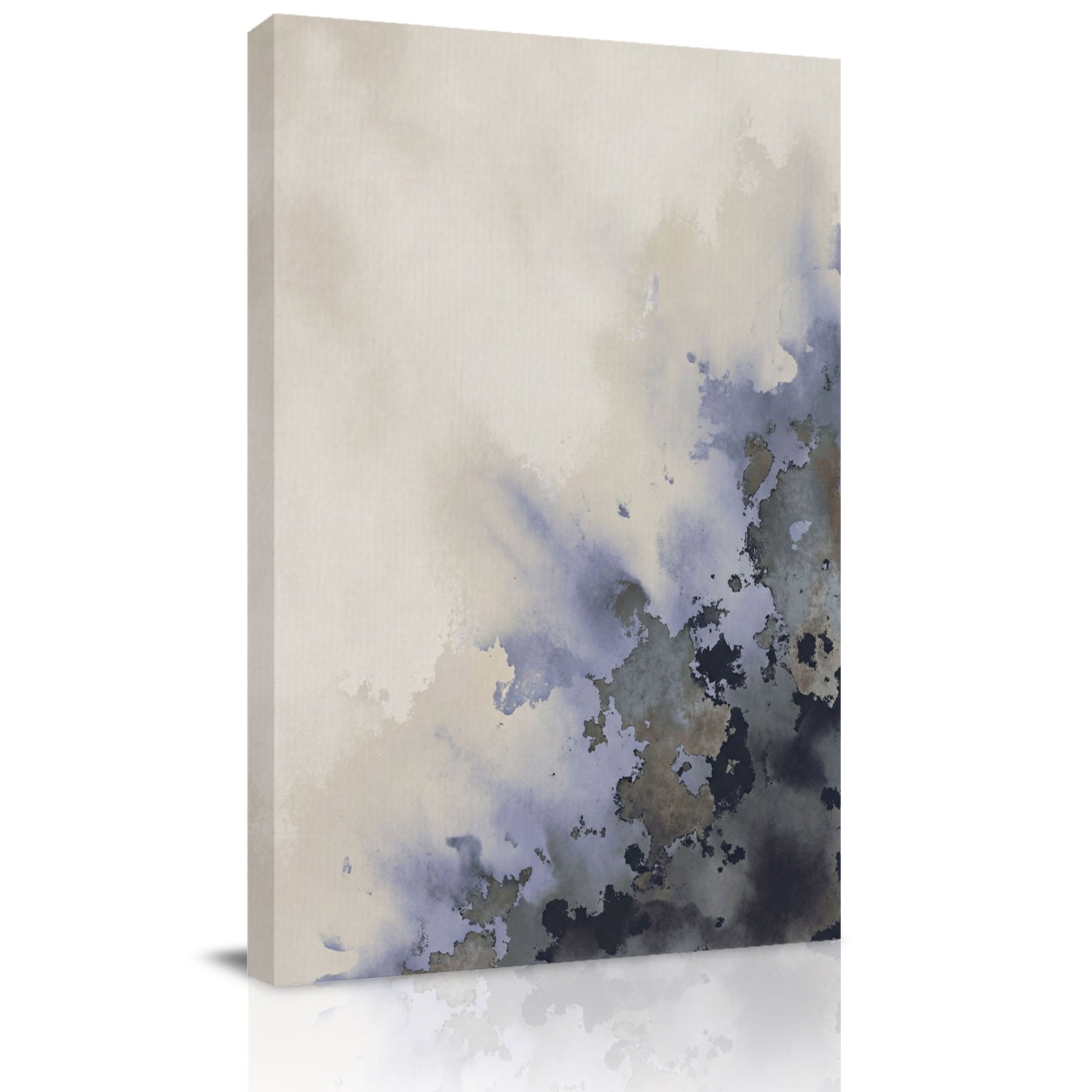 Abstract Canvas Wall Art for Living Room, Ink Painting Mottled Gradient ...