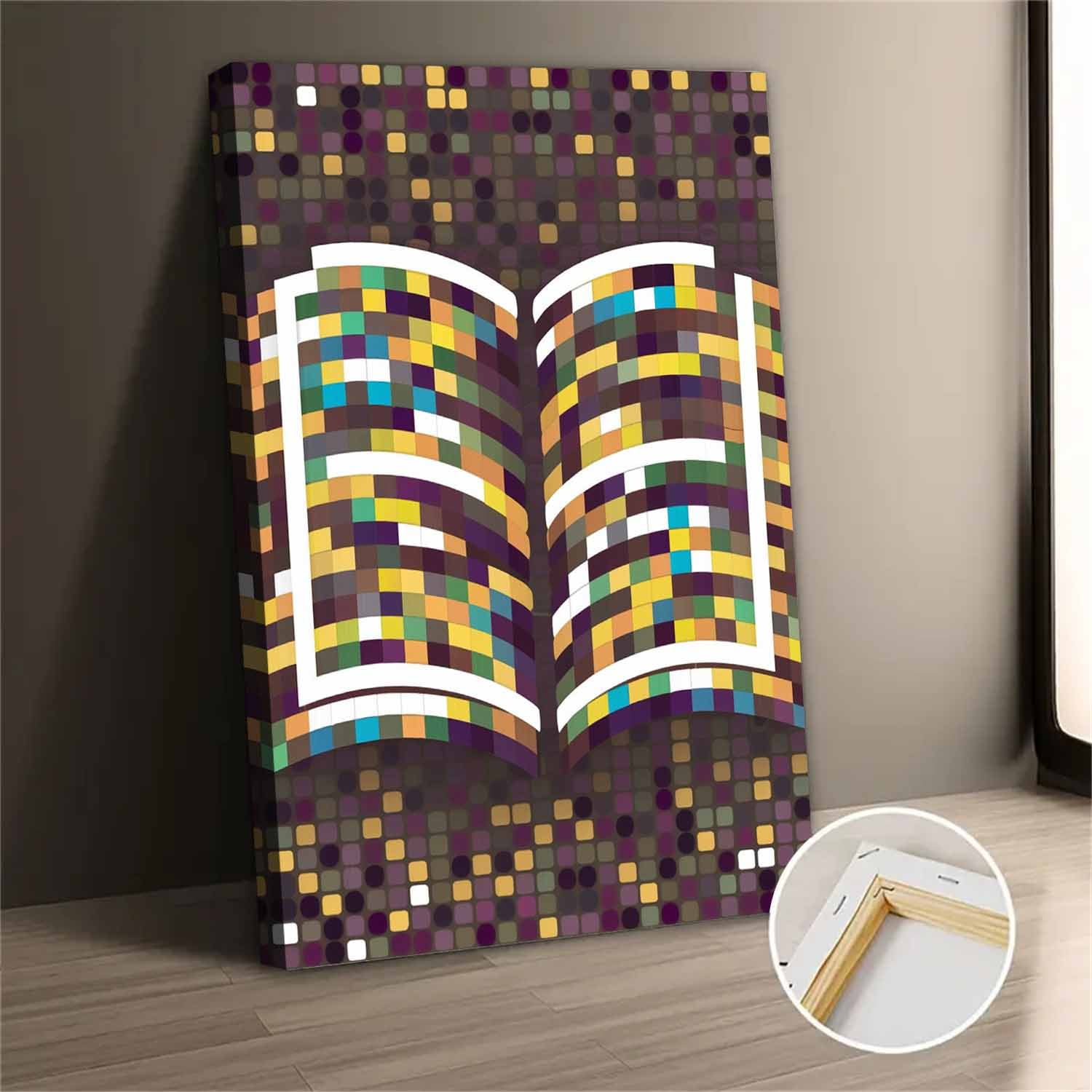 Abstract Canvas Wall Art, Modern Book Print For Bedroom Living Room ...