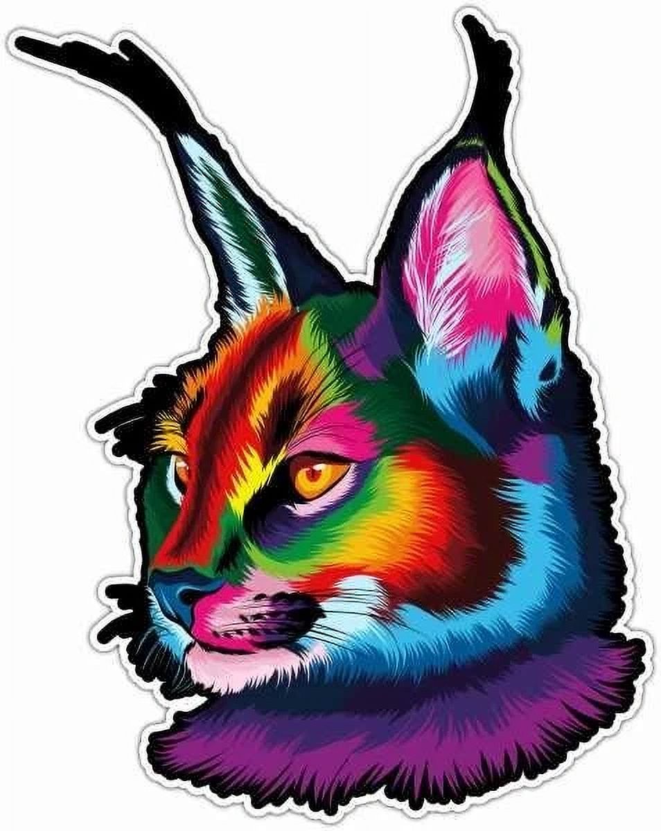 Abstract Caracal Bobcat Animal Wildlife Car Window Stickerphone Decal ...