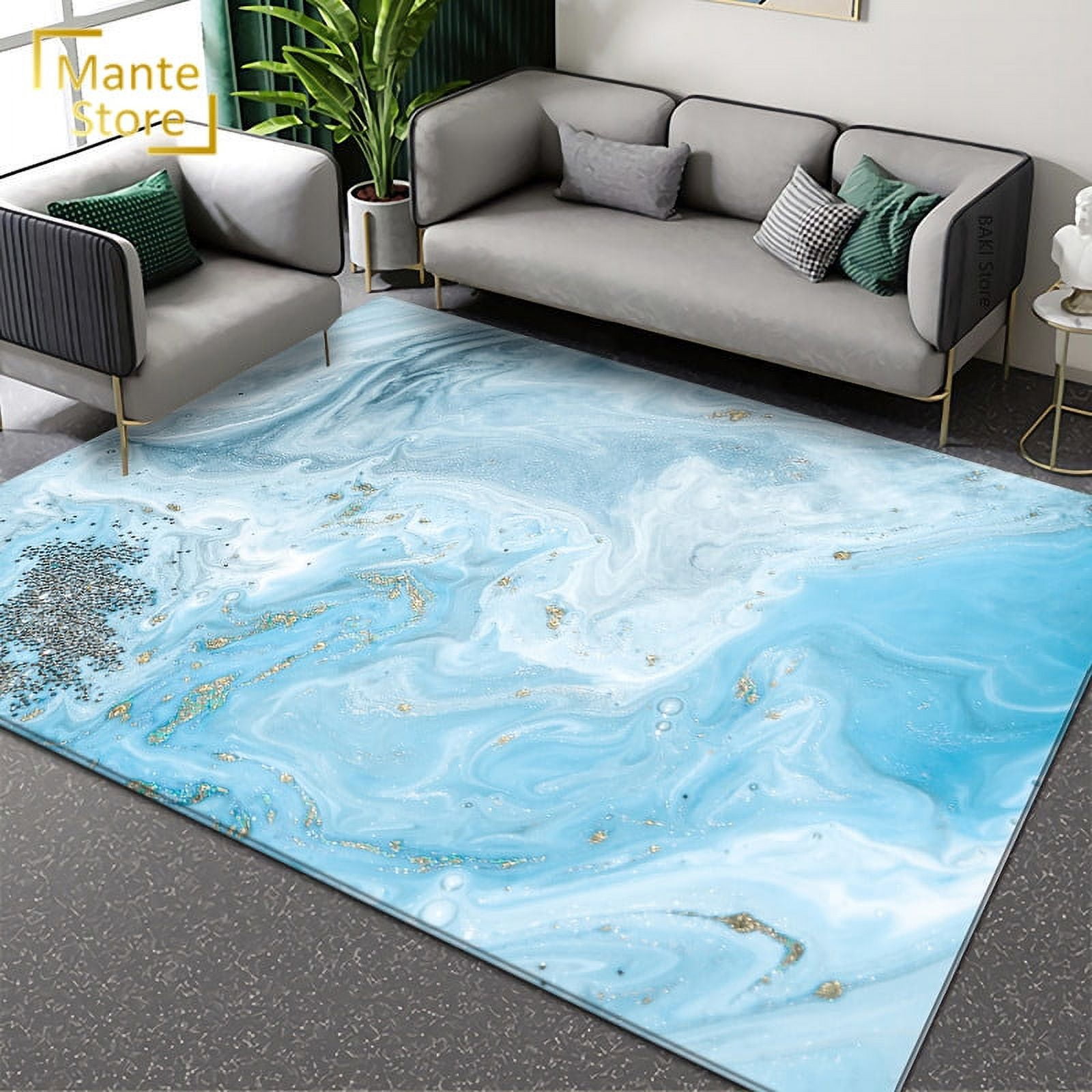 Abstract Carpet Room Marble Print Dining Room Carpets Nordic Style ...