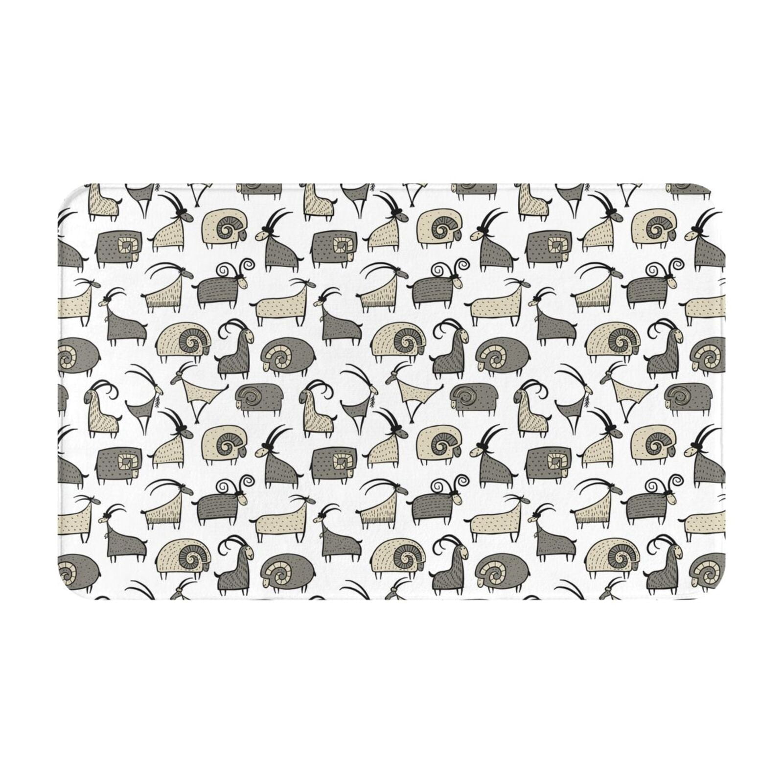 Abstract Cartoon Cute Goat Door Mat for Indoor, Welcome Door Mats Front ...
