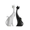 Abstract Cat Figurines, Resin Cat Figurines Pack of 2, Modern Abstract ...