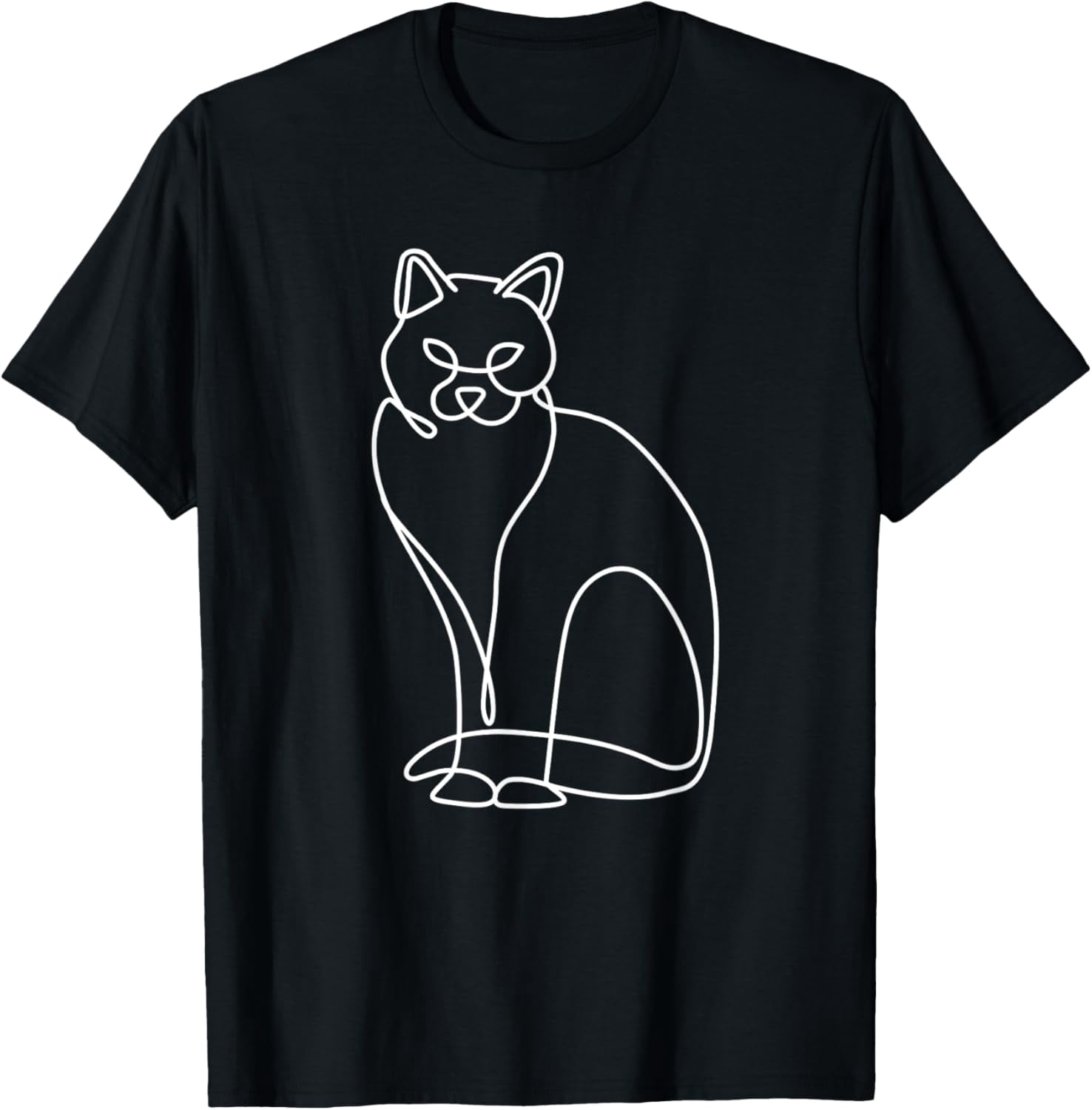 Abstract Cat Line Art Artistic Drawing Minimalist Aesthetic Men Women ...