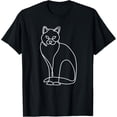Abstract Cat Line Art Artistic Drawing Minimalist Aesthetic Men Women ...