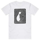 Abstract Cat Line Art Tee, Minimalist Optical Illusion Cat Outline ...