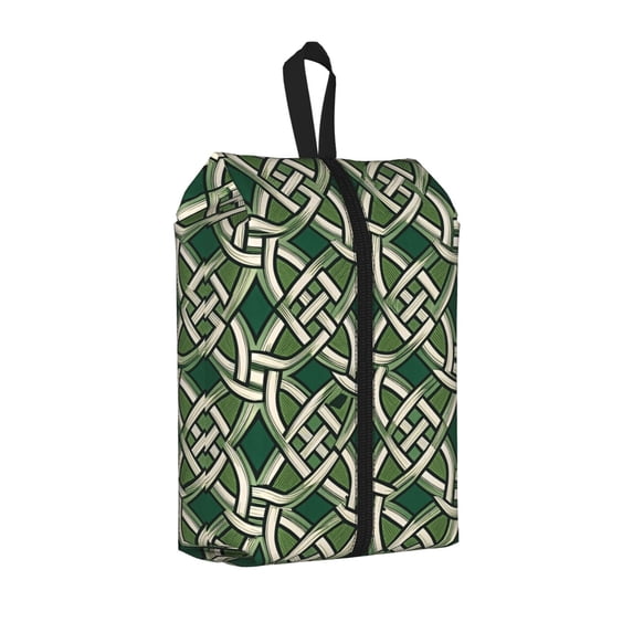 Abstract Celtic Knots Green 1 PC Portable Travel Shoe Organizer Bag ...