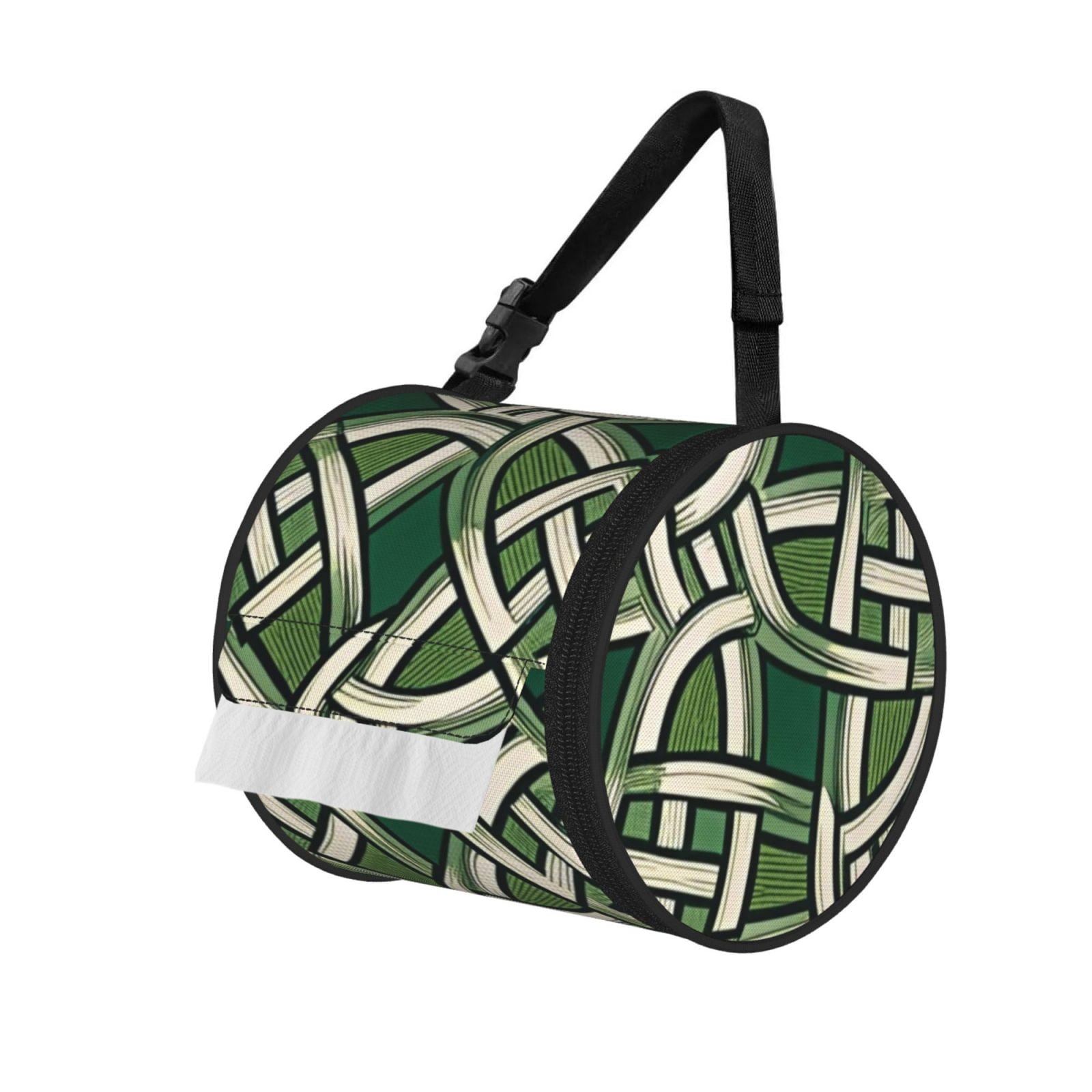 Abstract Celtic Knots Green Portable Cylinder Toilet Paper Holder ...