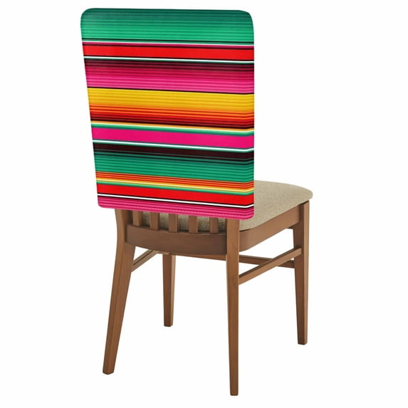 Abstract Chair Back Covers Set of 2 Colorful Mexican Stripe Green Red ...