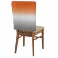Abstract Chair Back Covers Set of 6 Orange Grey Gradient Modern Art ...