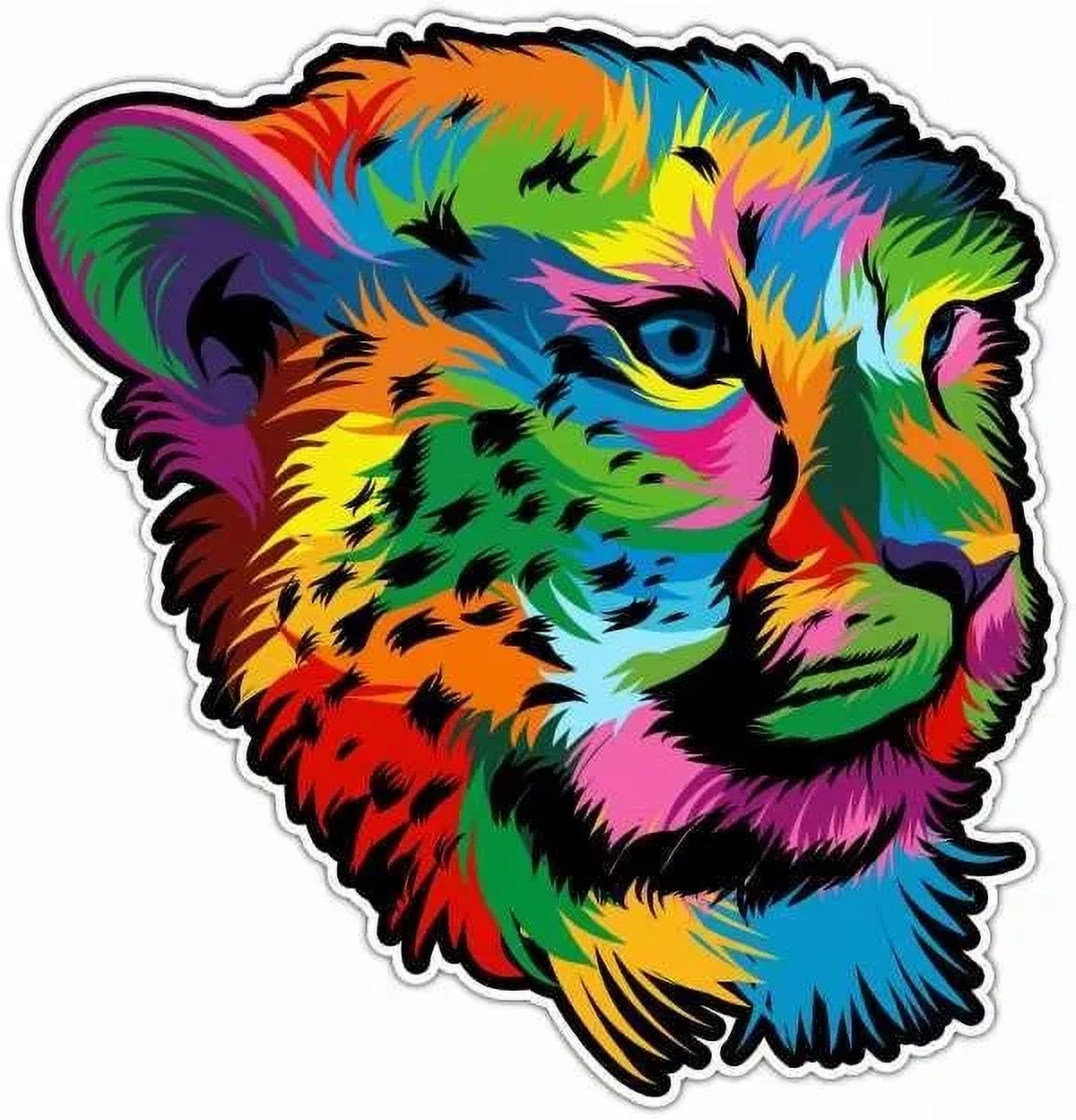 Abstract Cheetah Cat Wildlife Animal Car Window Stickerphone Decal ...