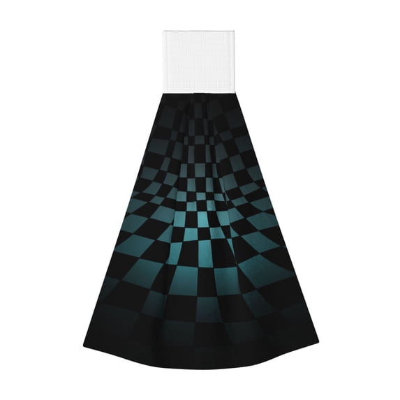 Abstract Chess Room Hanging Coral Fleece Hand Towel 1 PC , Super ...