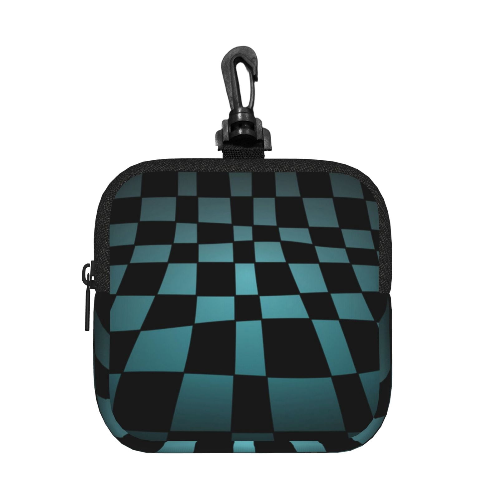 Abstract Chess Room Square Gear Pouch with Lobster Clasp Waterproof ...