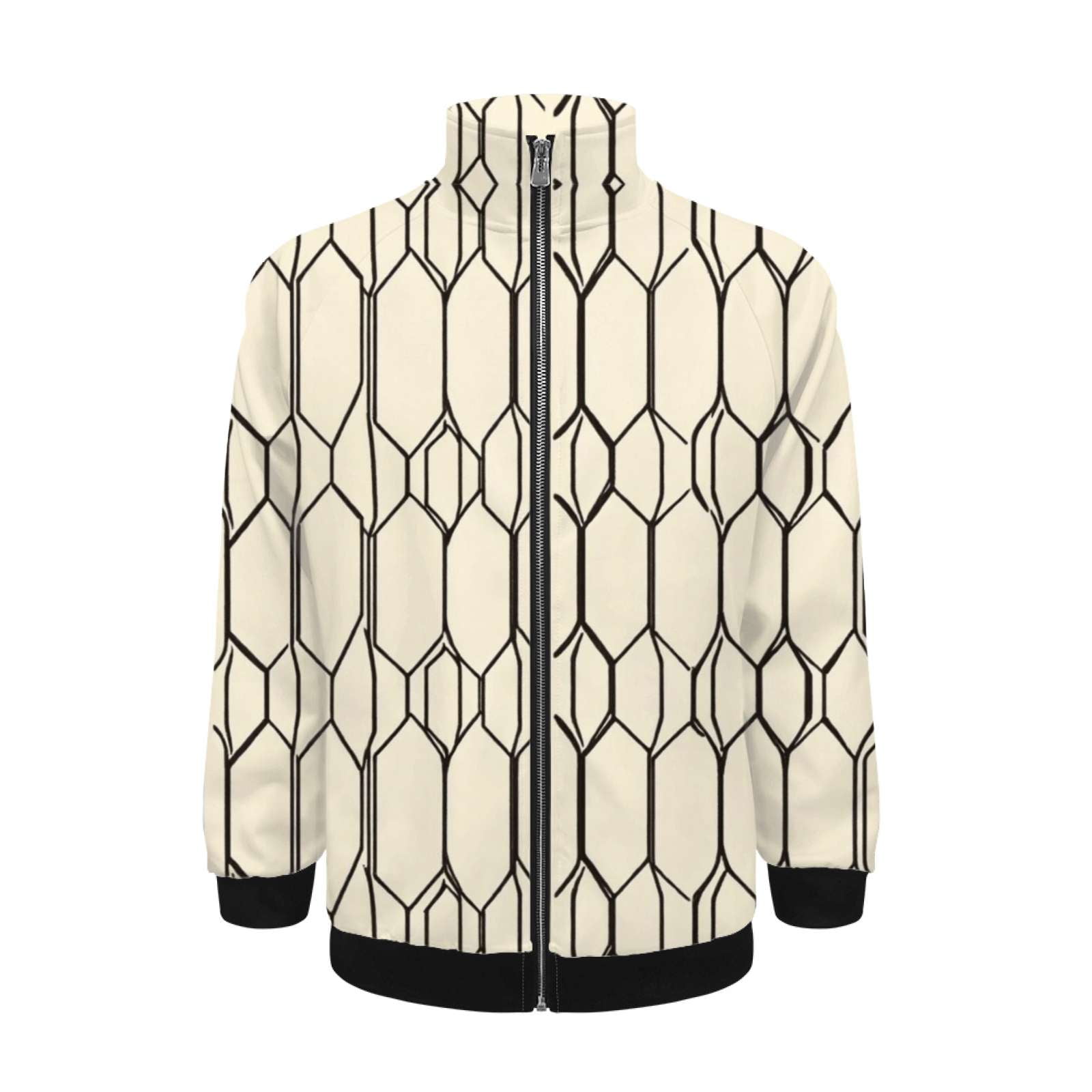 Abstract Chicken Wire Pattern Design Jacket Men's Street Cool Long ...