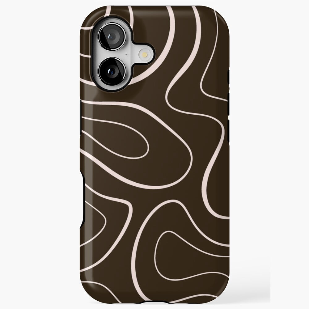 Abstract Chocolate Swirl Pattern Texture iPhone Case 11 to 17 Pro Max ...