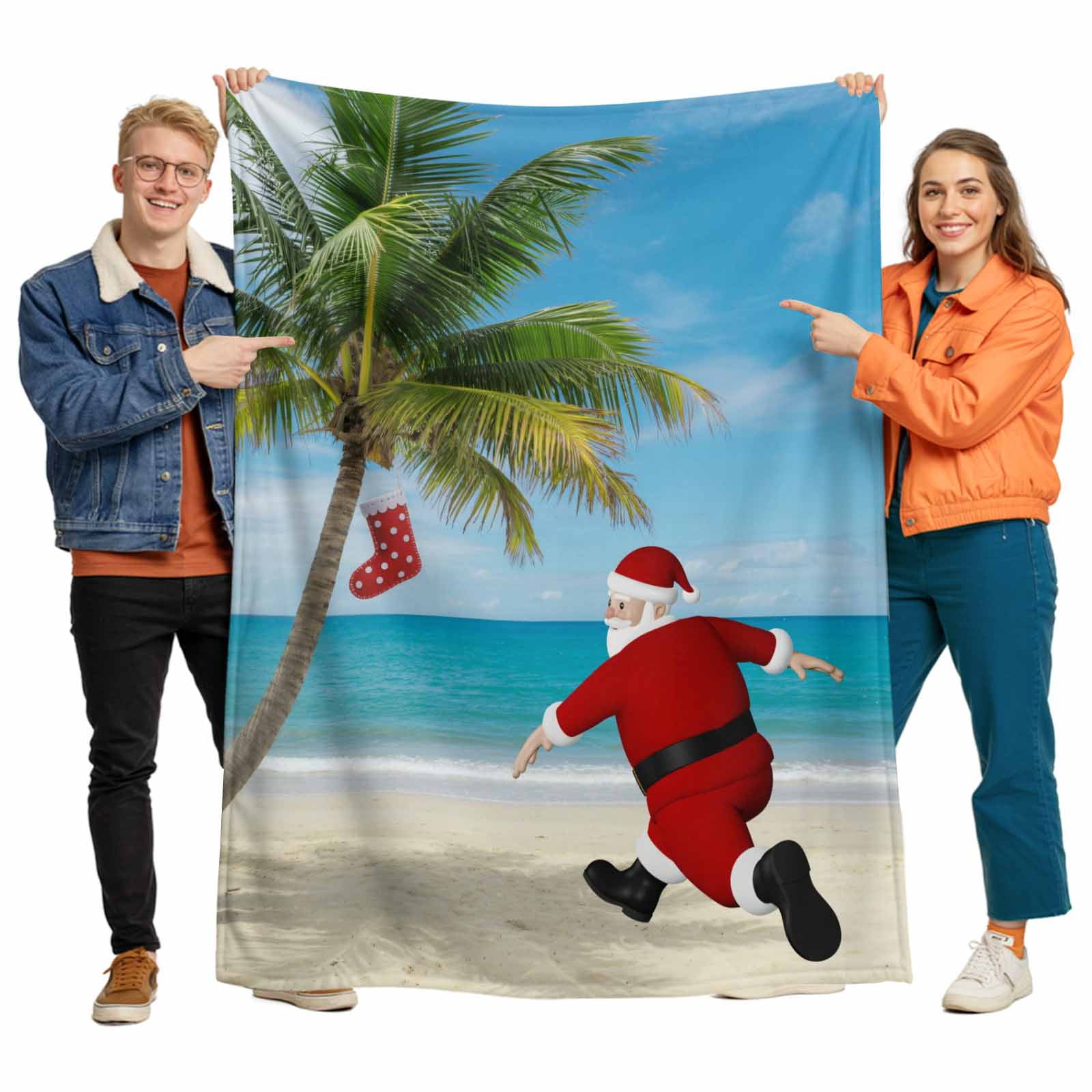 Abstract Christmas Santa Claus Throw Blanket Flannel Fleece Throws ...