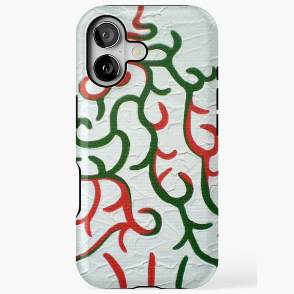 Abstract Christmas Tree Modern Minimal Festive Design for iPhone 17 11 12 13 14 15 16 Pro Max ...
