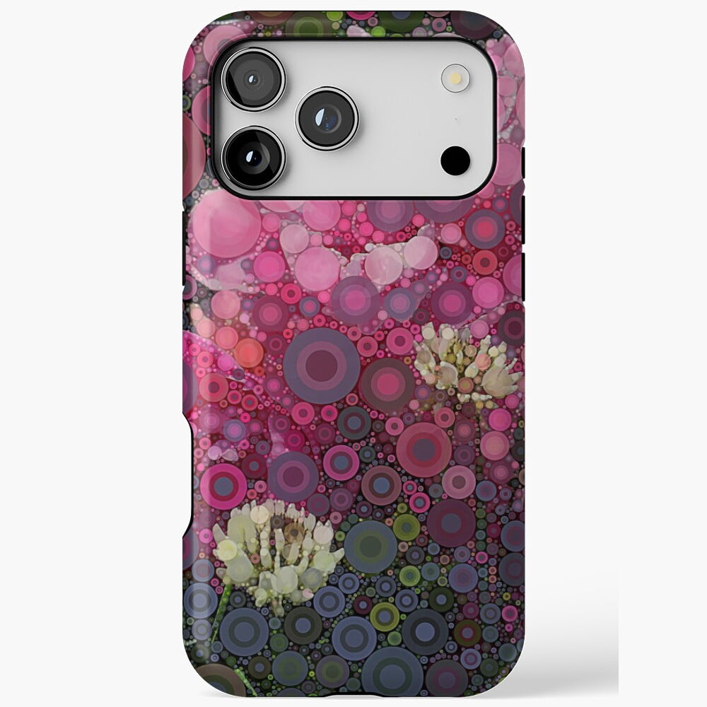 Abstract Circle Bloom Clover Flower for iPhone Case 11 through 17 Pro ...