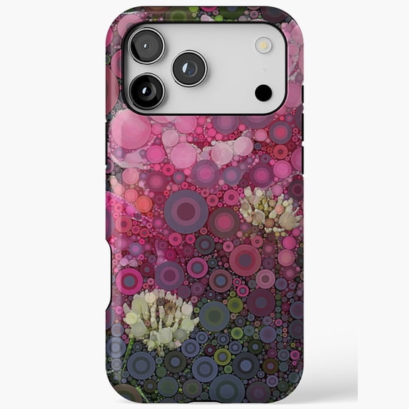 Abstract Circle Bloom Clover Flower for iPhone Case 11 through 17 Pro ...