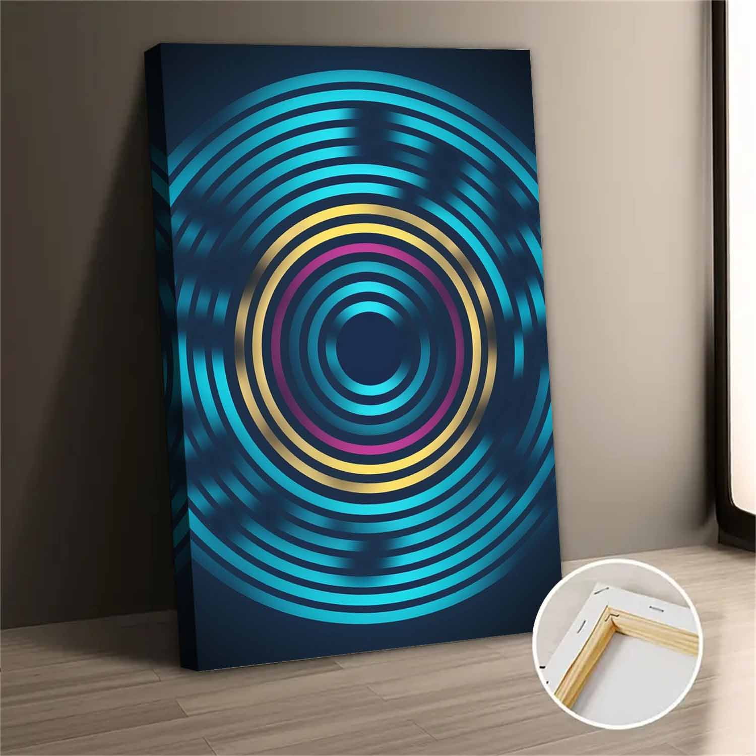 Abstract Circle Canvas Wall Art For Living Room Bedroom Decoration ...