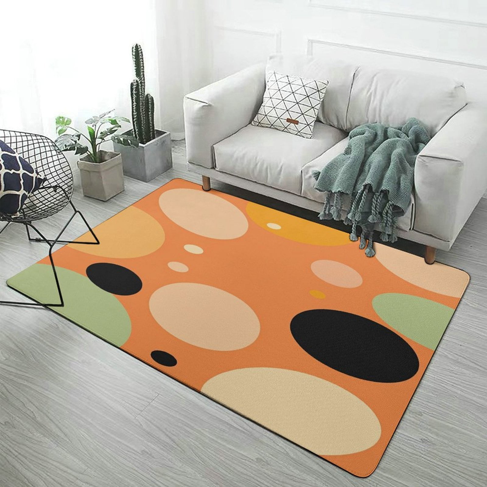 Abstract Circle Pattern Carpets for Living Room Luxury Rations Sofa ...