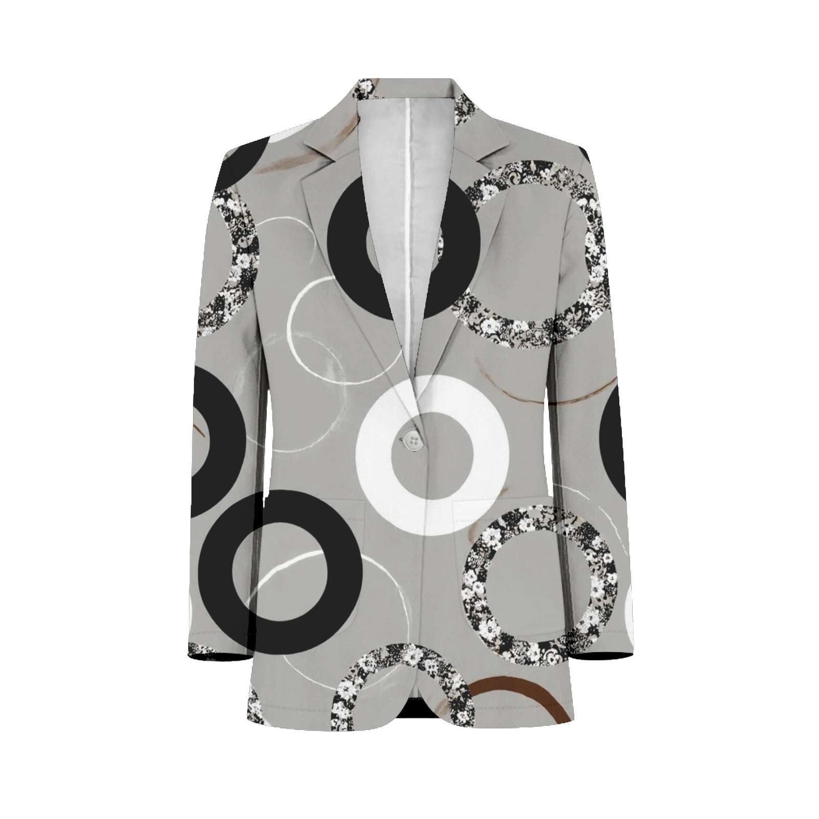 Abstract Circle Pattern Design Men's Suit Blazer Casual Party Wear Slim ...