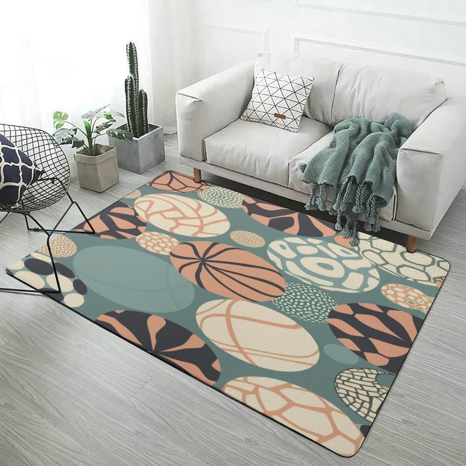 Abstract Circle Pattern Light Luxury Home Carpets Living Room Ration ...
