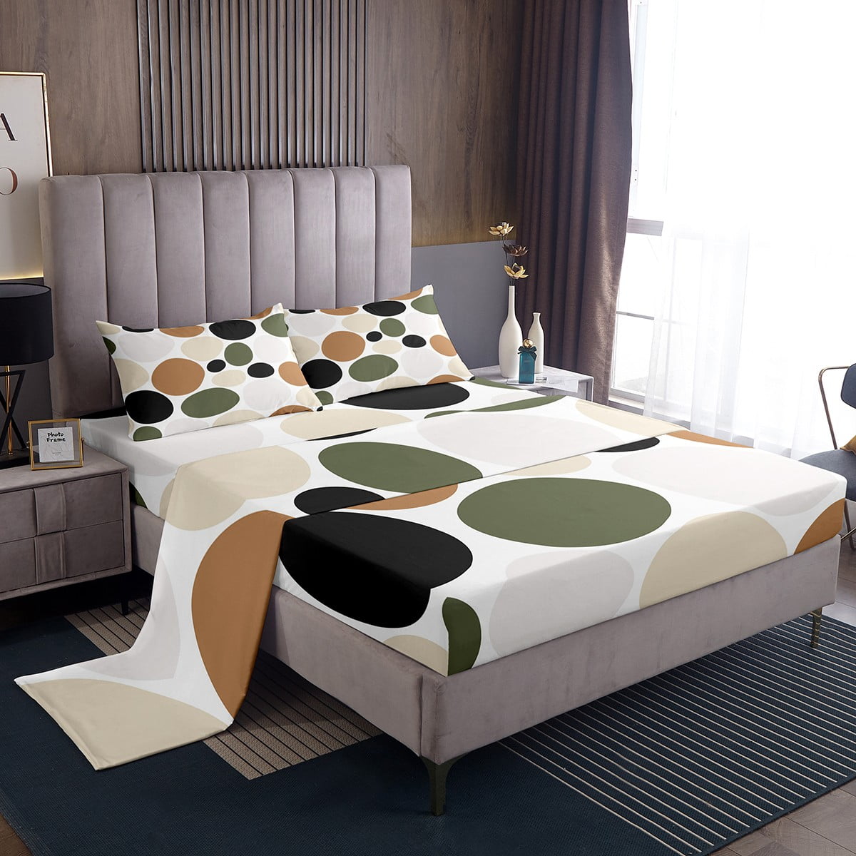 Abstract Circle Sheets Geometric Abstract Art Sheet Set, Sacred ...