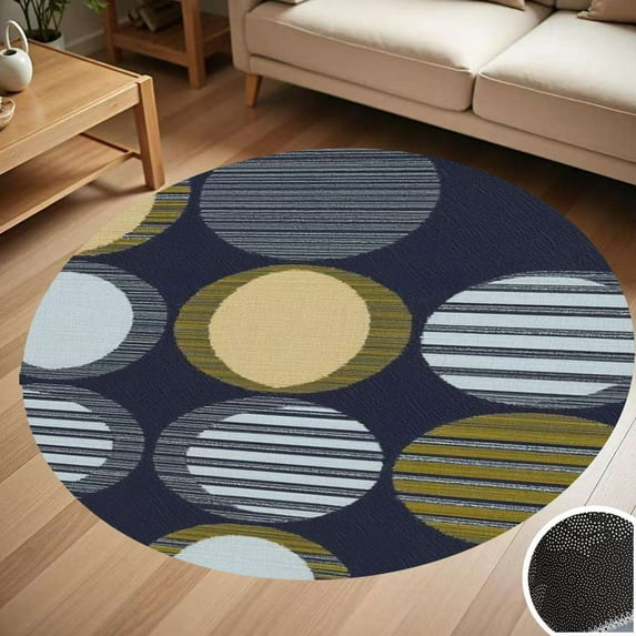 Abstract Circle Textile Design Round Carpet Living Room Bedroom Home ...