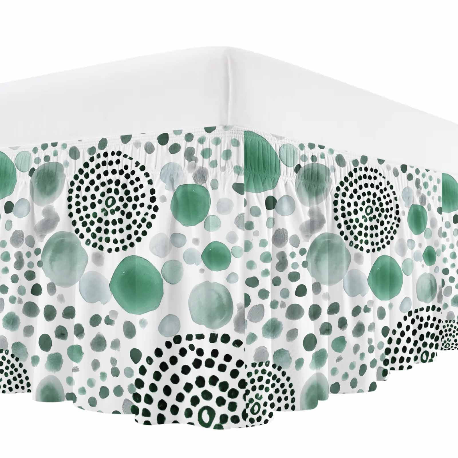 Abstract Circles Bed Skirt Bed Skirts King Size 18 Inch Drop, Modern ...