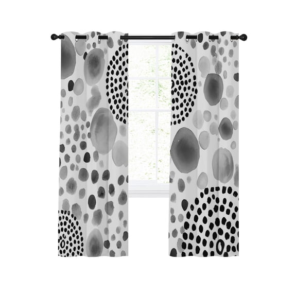 Abstract Circles Blackout Curtains for Bedroom Living Room, Modern ...