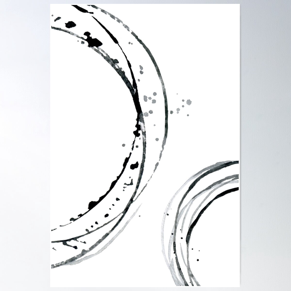Abstract Circles Poster Wall Art, Modern Wall Decor For Living Room ...