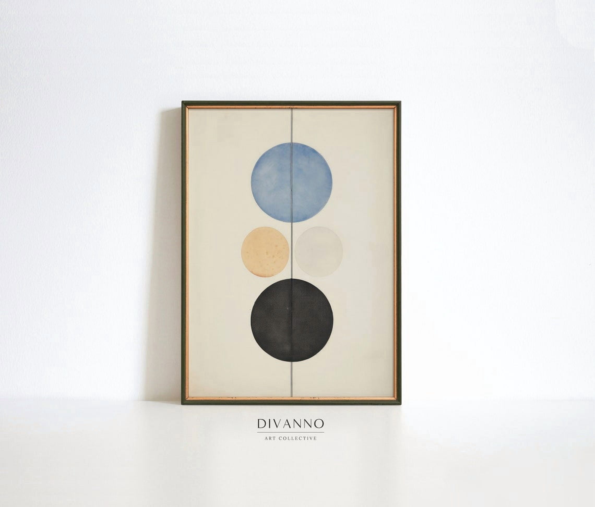Abstract Circles Wall Art Print, Neutral Modern Decor - Walmart.com